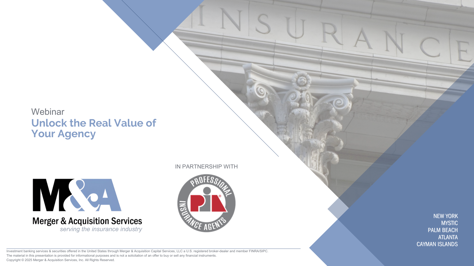 M & A Services | Webinar - Unlocking The Value of You Agency - In ...